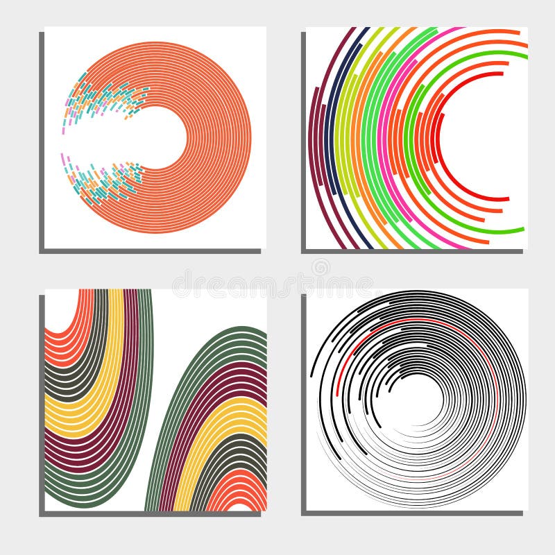 Set of Four Beautiful Abstract Backgrounds. Abstract Flash Light ...