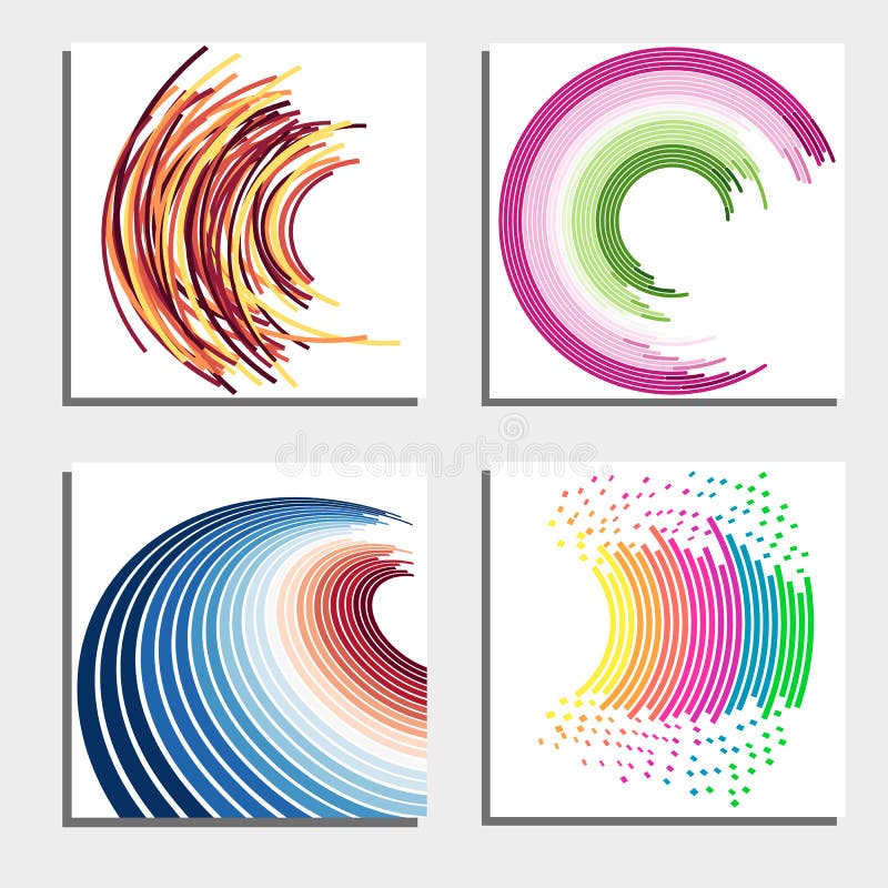 Set of Four Beautiful Abstract Backgrounds. Stock Vector - Illustration ...