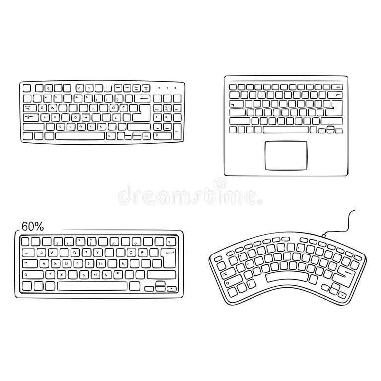 Different Keyboard Layouts Stock Illustrations – 4 Different Keyboard ...