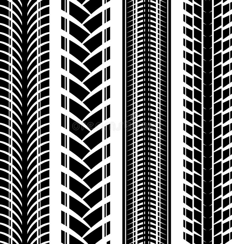 Tire track set stock vector. Illustration of rubber, land - 29968327