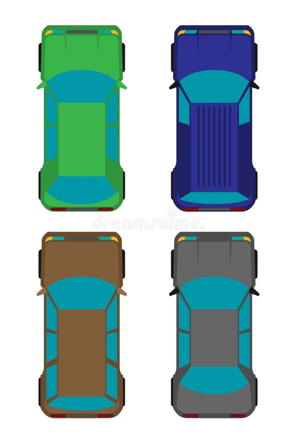 Set of Four Cars. Vector Flat Illustration Stock Vector - Illustration ...