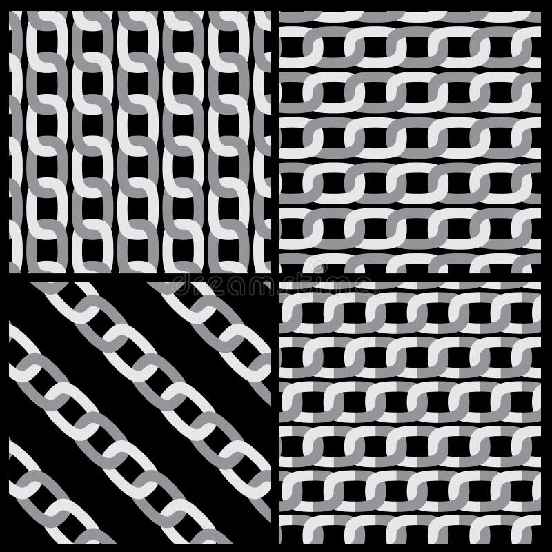 Set of Four Line on Square Patterns Stock Vector - Illustration of ...