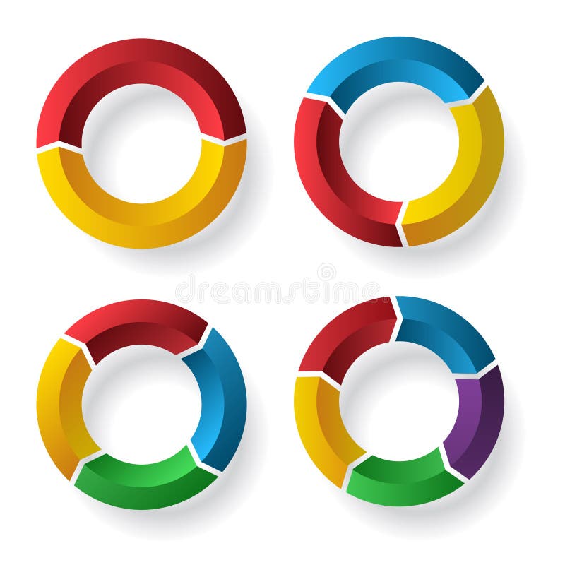 Circle chart set stock vector. Illustration of paper - 200059216