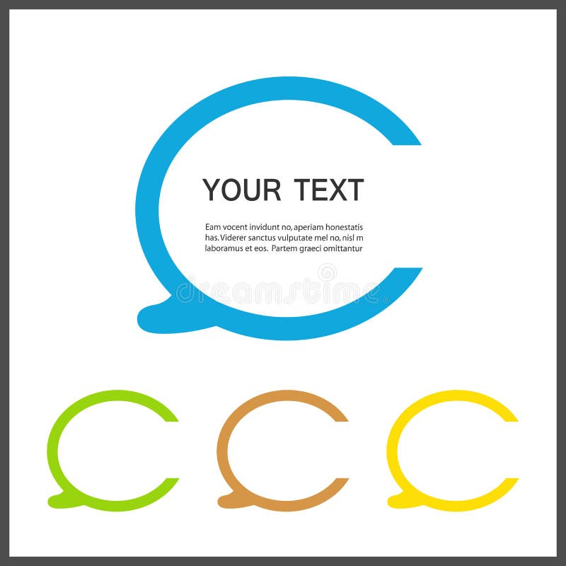 Set of Four Colorful Vector Speech Bubbles Stock Vector - Illustration ...