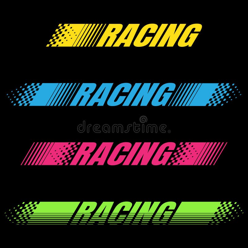 Racing Halftone Colorful Lines Stock Vector - Illustration of sign ...