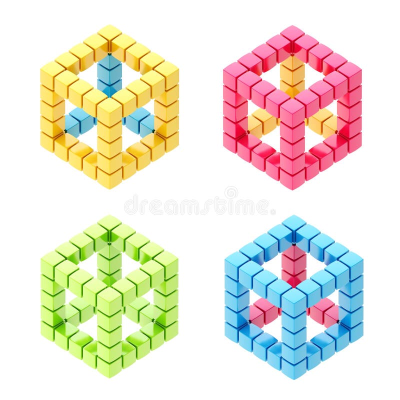 Set of Four Cmyk Drop Icons Isolated Stock Illustration - Illustration ...