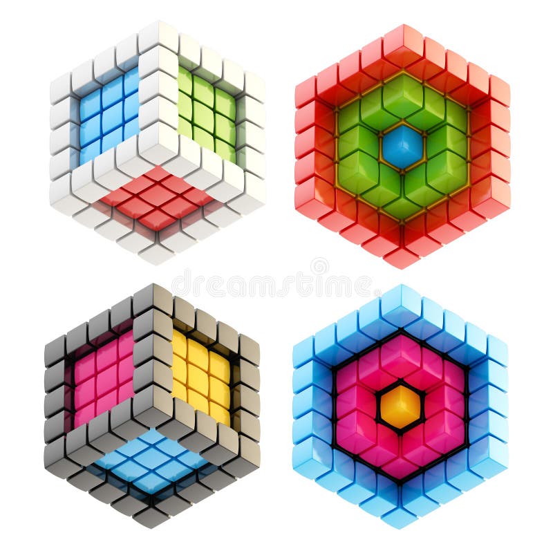Set of Four Cmyk Drop Icons Isolated Stock Illustration - Illustration ...
