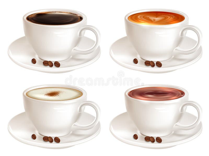 Four White Cups Stock Illustrations – 200 Four White Cups Stock ...
