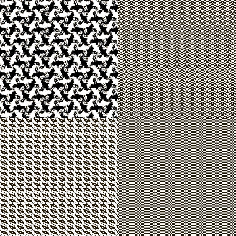 A Set of Four Decorative Texture Stock Vector - Illustration of ...