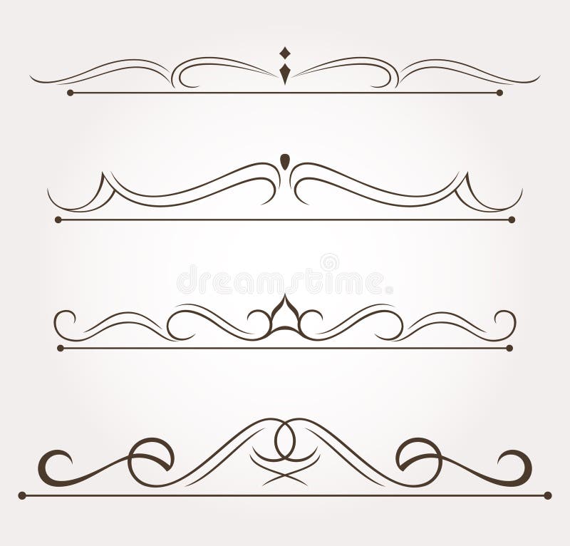 Set of Four Design Elements and Page Decoration Stock Vector ...