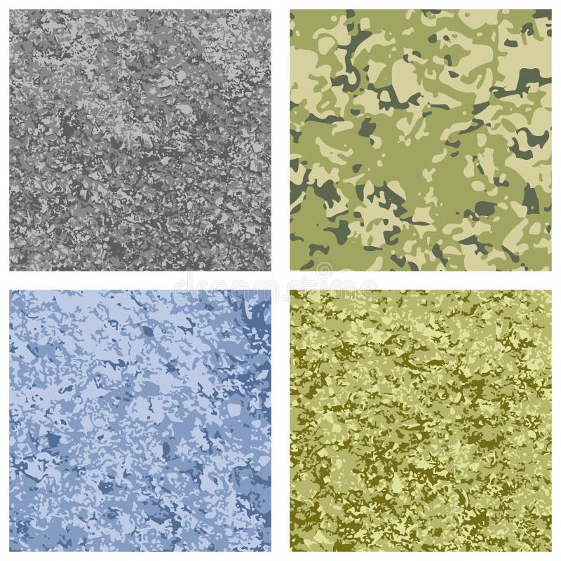 Set Four Different Color Military Texture Background Stock ...