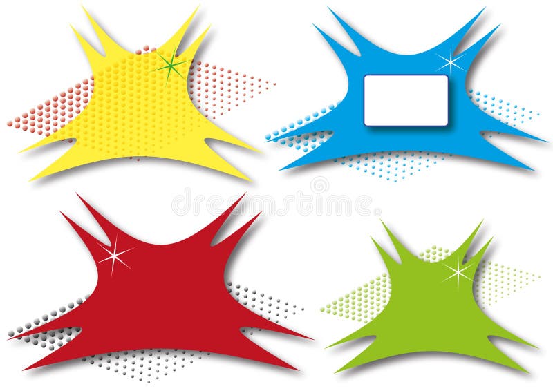 A Set of Four Different Colored Shapes. Stock Vector - Illustration of ...