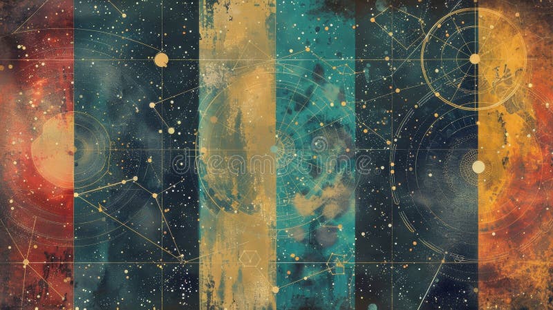 A Set of Four Different Constellation Maps Each with a Unique Color ...