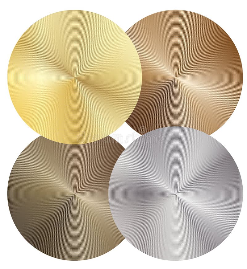 Set Four Different Metal Discs Stock Illustrations – 2 Set Four ...