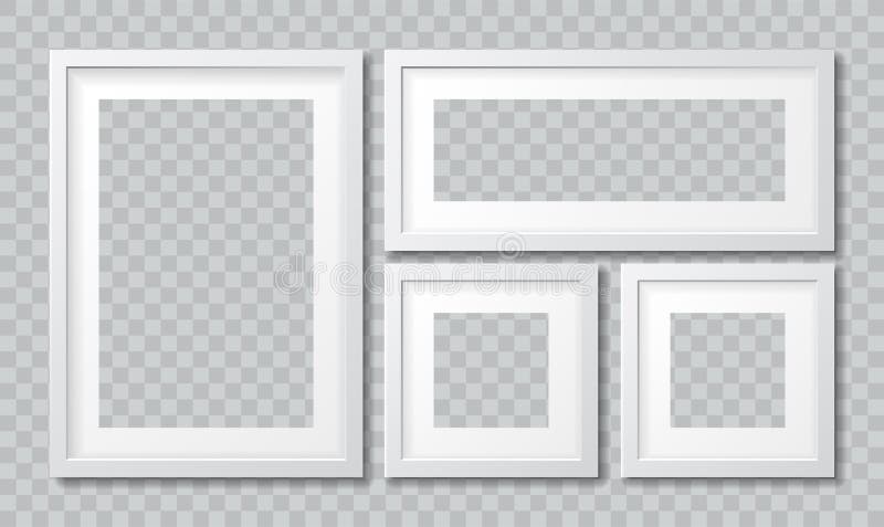 Set of Four Different Photo-realistic White Frames Stock Vector ...