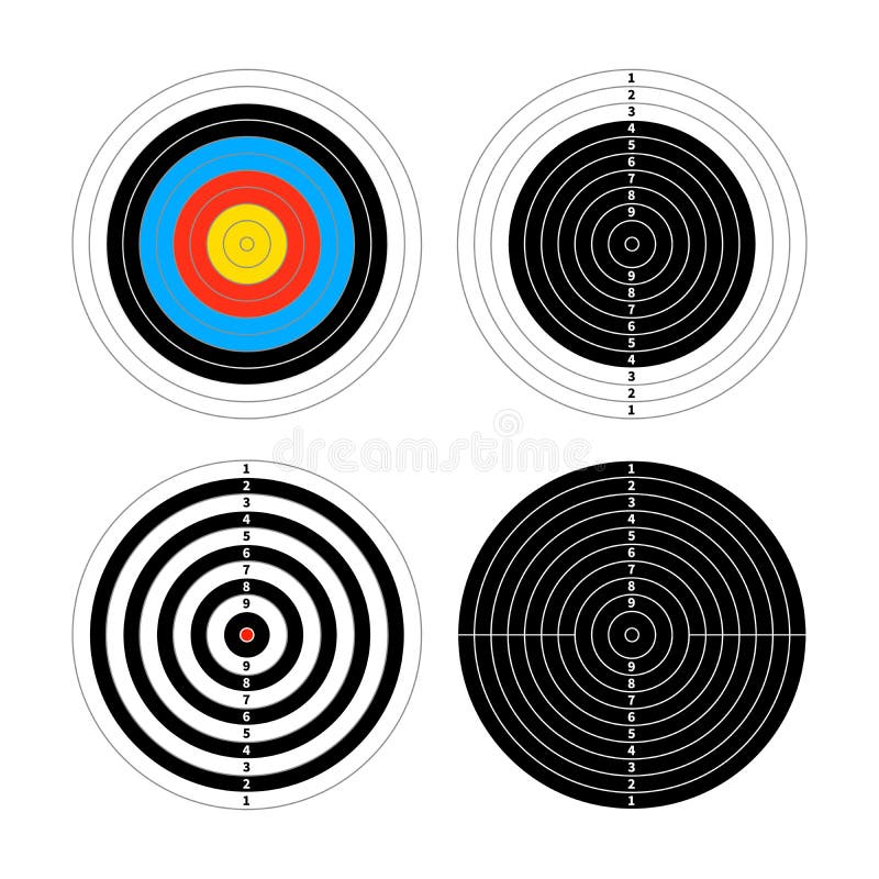 Practice range targets stock illustration. Illustration of render ...