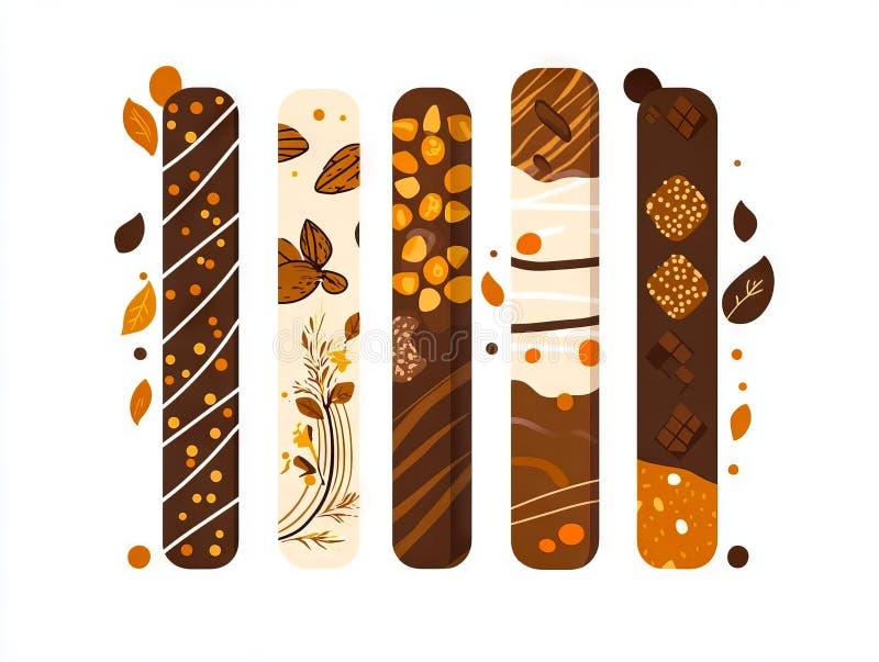 A Set of Four Different Types of Chocolate Bars Stock Image - Image of ...
