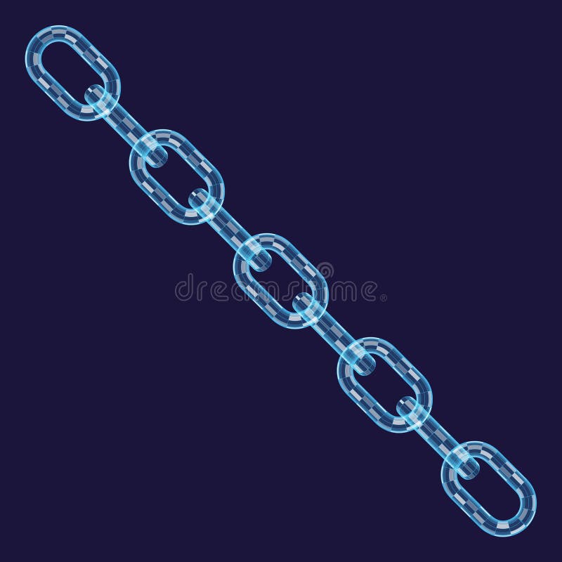 Set of four digital chains stock illustration. Illustration of ...