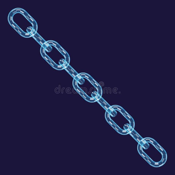 Set of four digital chains stock illustration. Illustration of ...