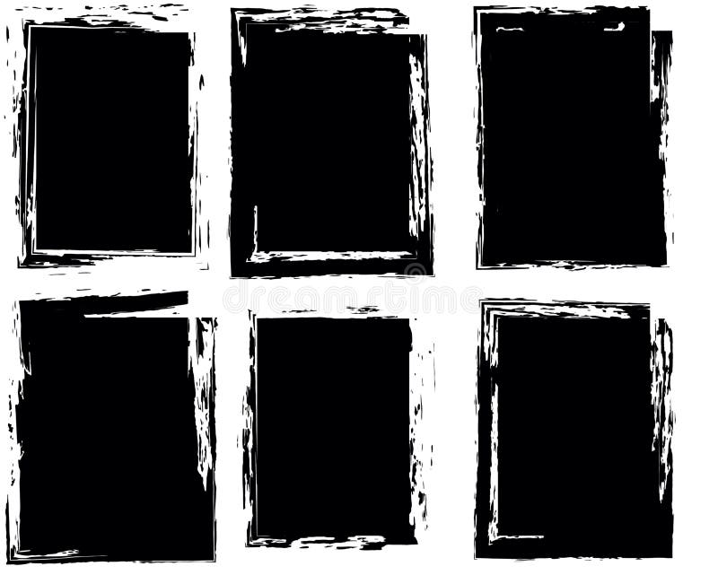 Grunge frame set stock vector. Illustration of dark, grain - 14570134