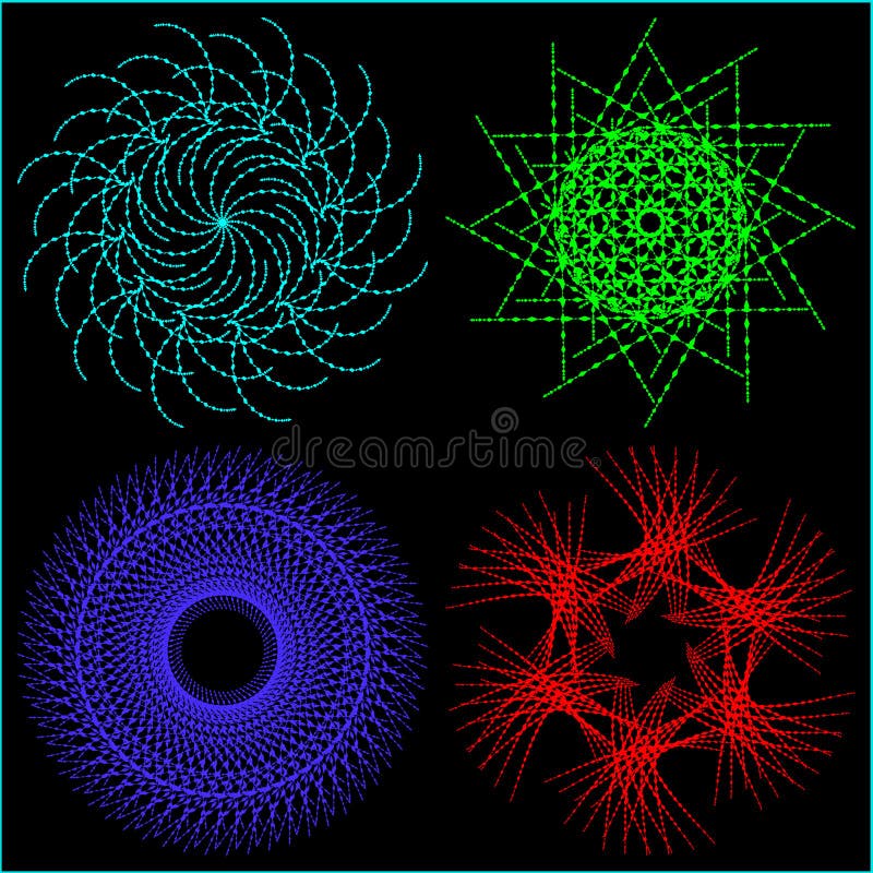 A Set of Four Geometric Shapes. Stock Vector - Illustration of canvas ...