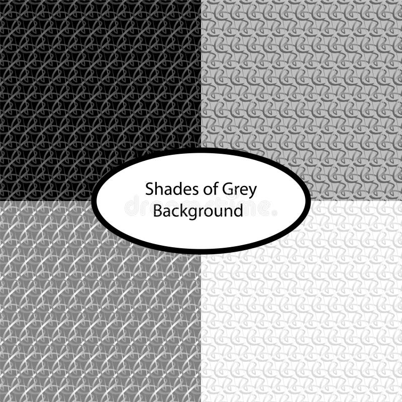 Set of Four Grey Vector Patterns Stock Vector - Illustration of four ...