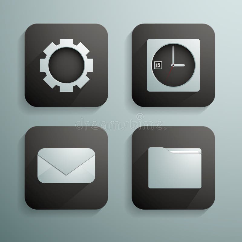 A Set of Four Icons for Websites and Programs in B Stock Vector ...