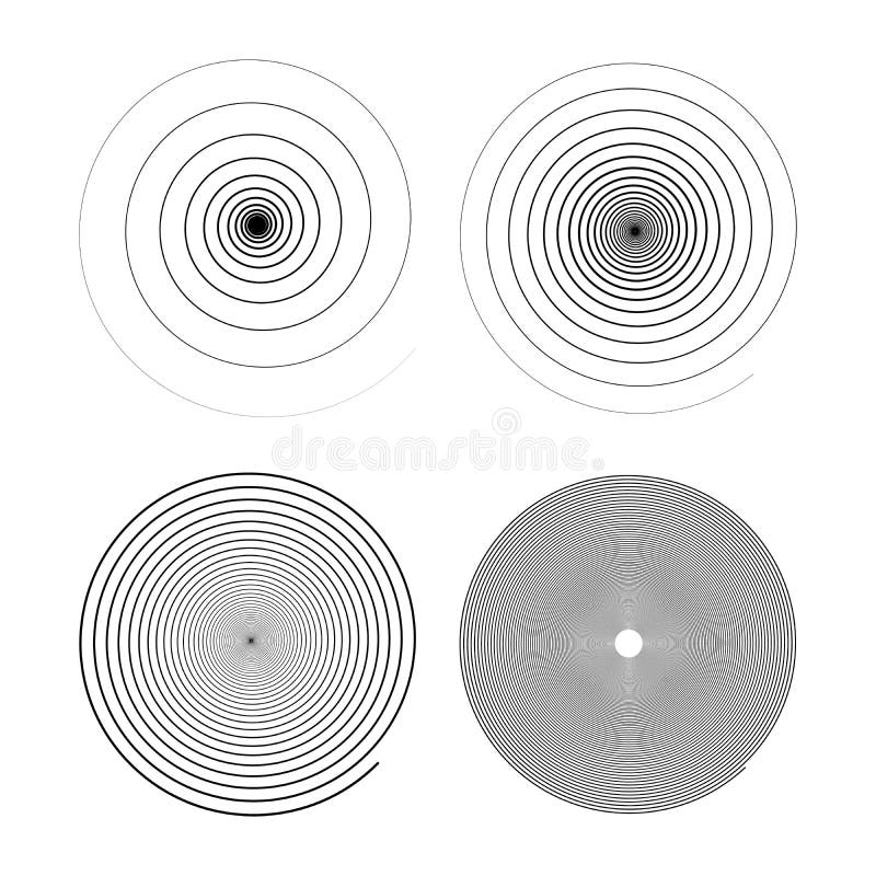 Set of Four Infinity Black Swirls on White Stock Illustration ...
