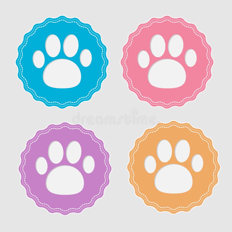 Pink Ribbon Label Paw Print Card Stock Illustrations – 17 Pink Ribbon ...