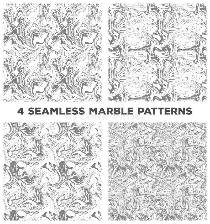 Set of Four Marble Seamless Patterns. Set of Vector Marble Seamless ...