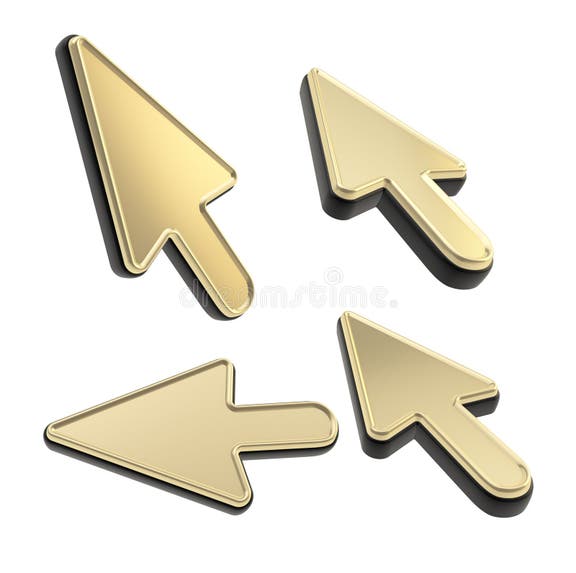 Set of Four Mouse Cursor Pointers Isolated Stock Illustration ...