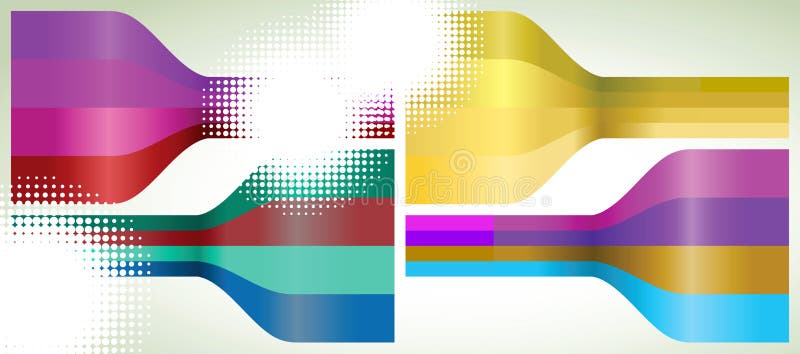 Set of Four Multicolor Lines. EPS 8 Stock Vector - Illustration of ...