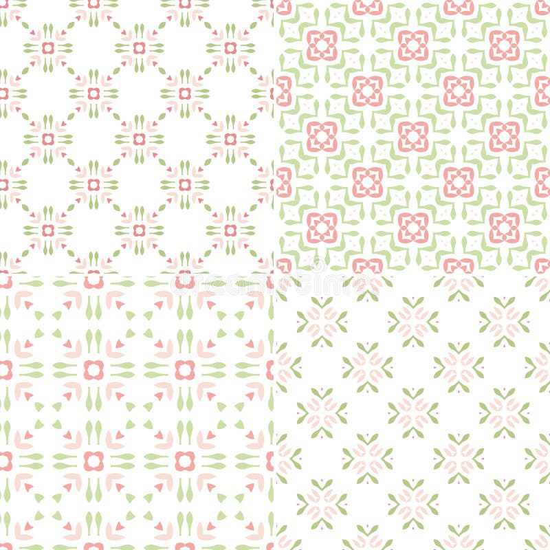 Set of Four Patterns stock vector. Illustration of graphic - 57396917