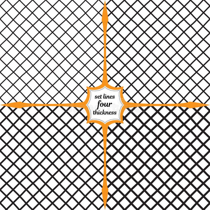 Rhombic Mesh of Lines of Varying Thickness. Stock Illustration ...