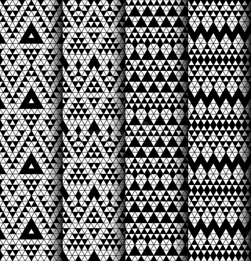 Set of four patterns. stock vector. Illustration of ethno - 35645668