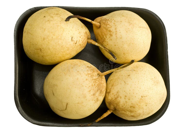A set of four pears stock photo. Image of yellow, objects - 7542546
