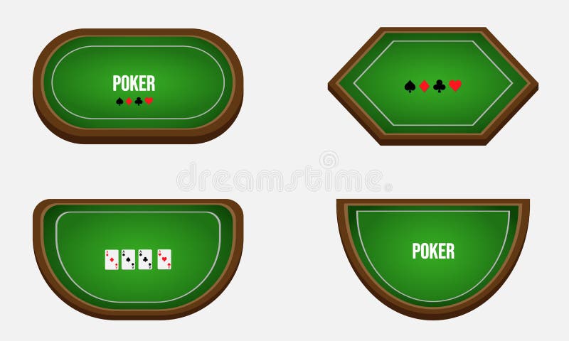 Set of Four Poker Tables in Different Shape for Poker Client Game ...