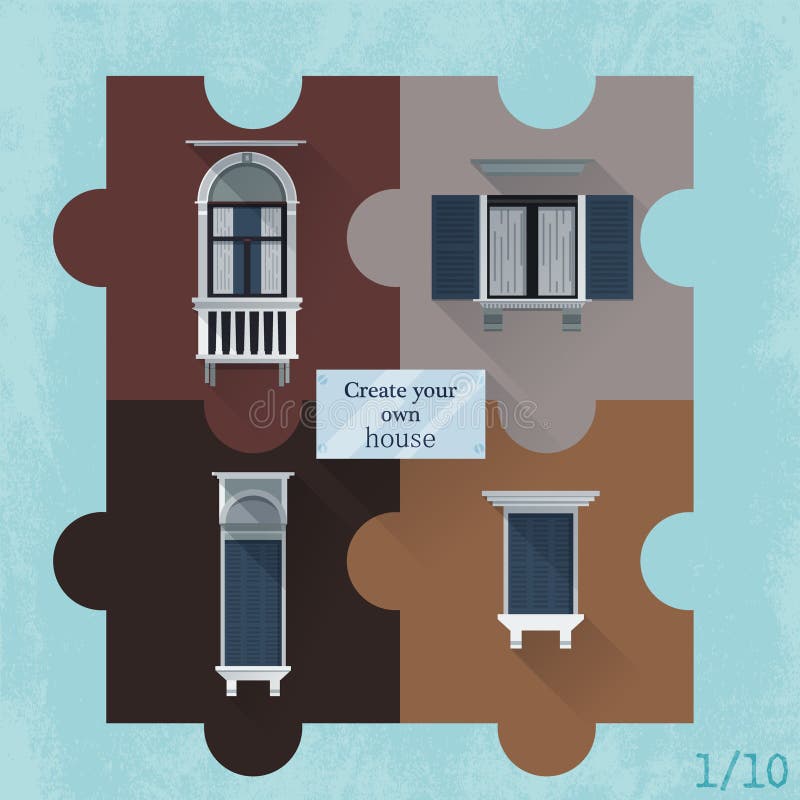 Four puzzles stock vector. Illustration of vector, variation - 4477748