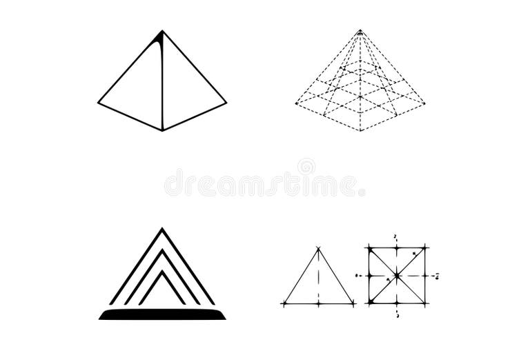 White Pyramid Wireframe Stock Illustrations – 278 White Pyramid ...