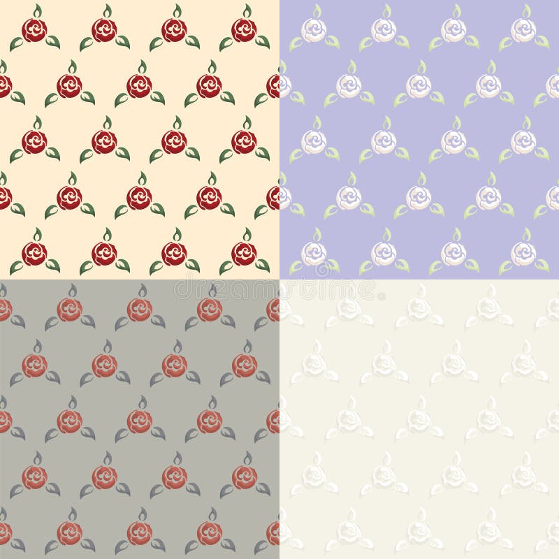 Raster Floral Seamless Pattern with Abstract Hand-drawn Tropical ...