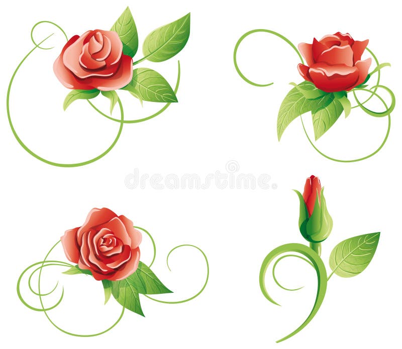 Tattoo Style Roses and Buds. Vector Illustration Stock Vector ...