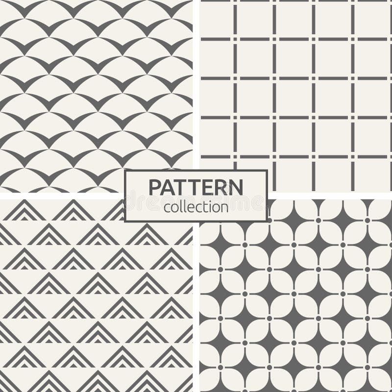 Set of Four Seamless Patterns. Stock Vector - Illustration of backdrop ...