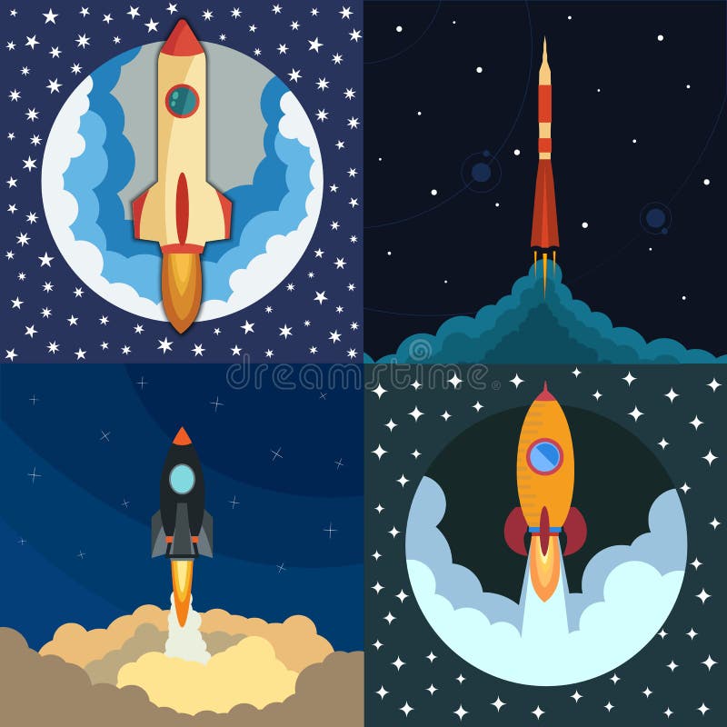 Rocket Round Piece Space Stock Illustrations – 9 Rocket Round Piece ...