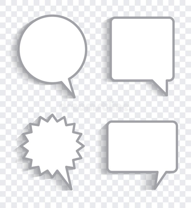 Four Speech Bubbles with Place for Text Stock Vector - Illustration of ...