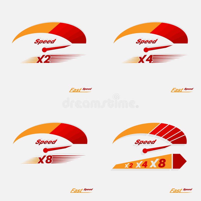 Speedometer Scale with Numbers. Vector Illustration Isolated on White ...