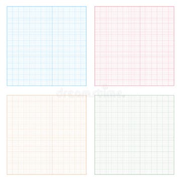Set of Four Square Grid Backgrounds on White Background. Vector Stock ...