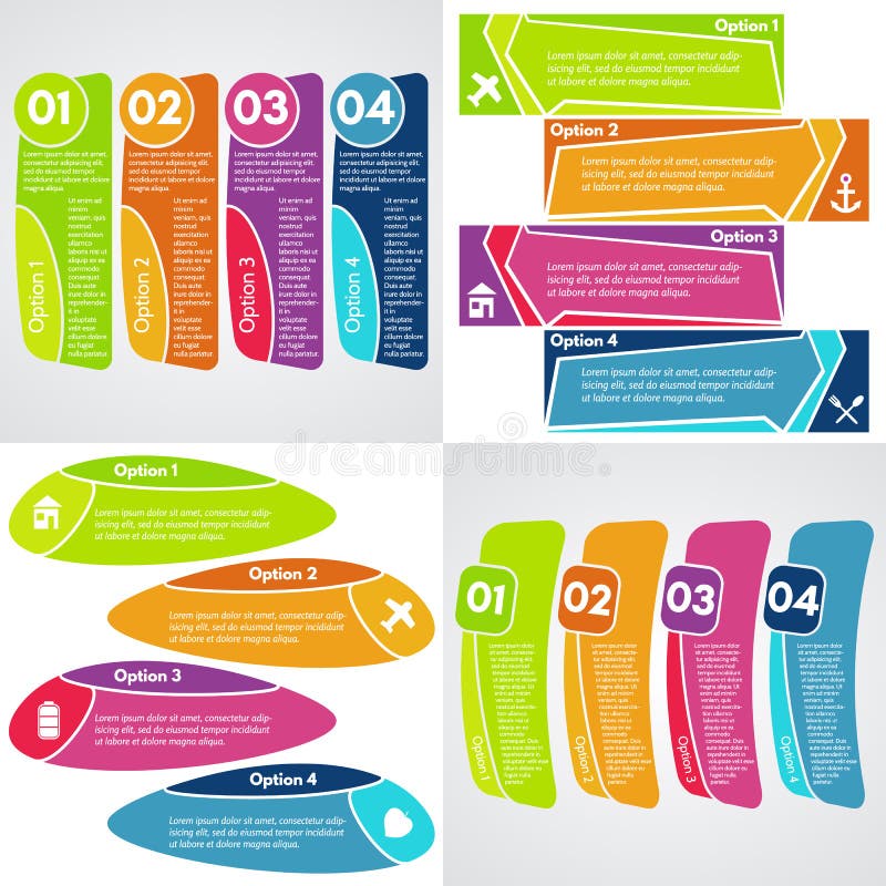 Four Step by Step Infographic Design Template Stock Vector ...