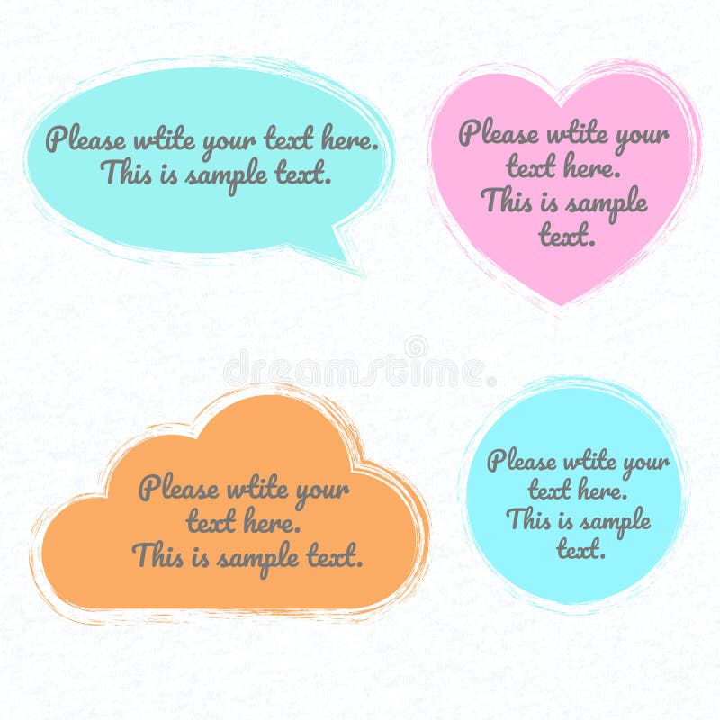 Set of text frames stock vector. Illustration of message - 245458157