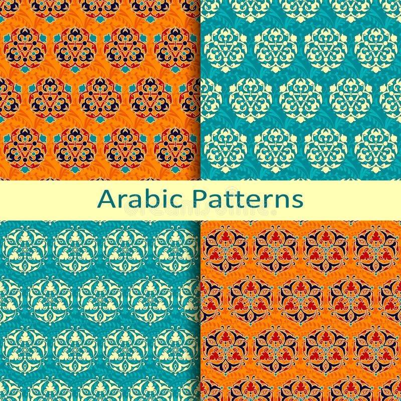 Set of ten arabic patterns stock vector. Illustration of textile - 63956734