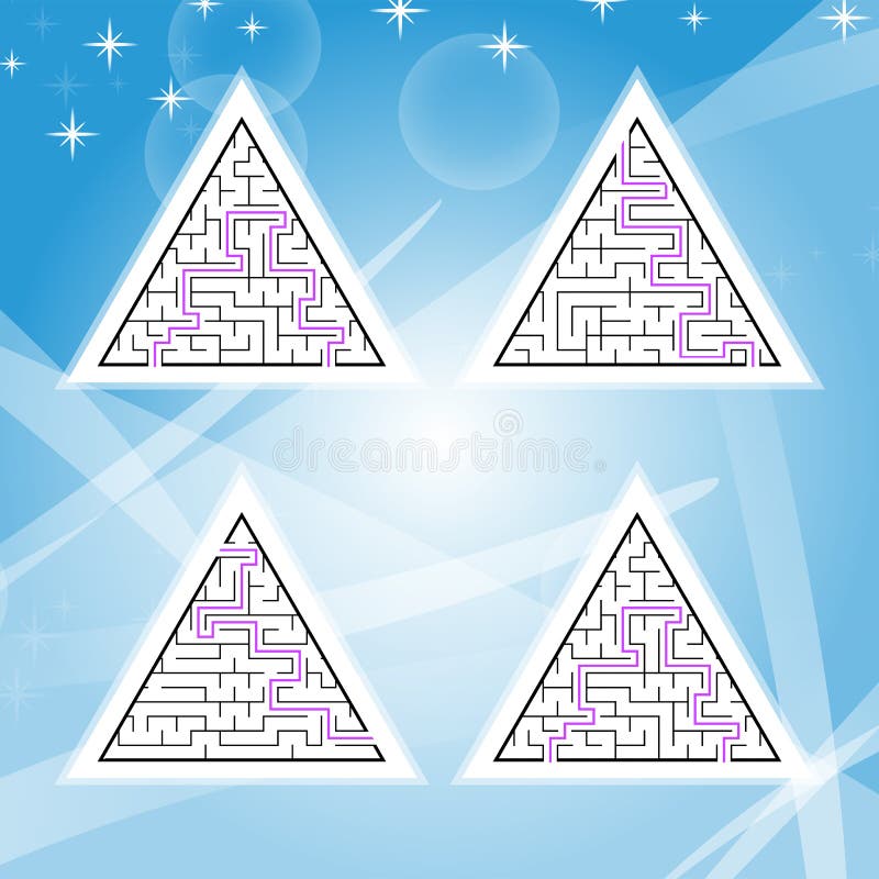 Triangular Labyrinths Stock Illustrations – 13 Triangular Labyrinths ...